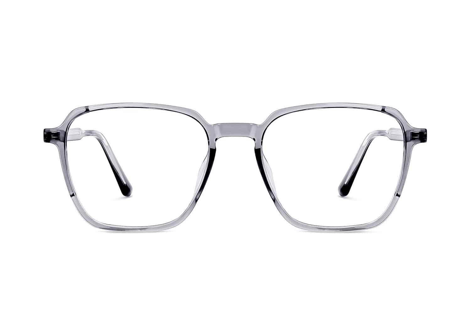 Grey Transparent Full Rim Hexagon Eyeglasses – Glasses eCommerce Theme