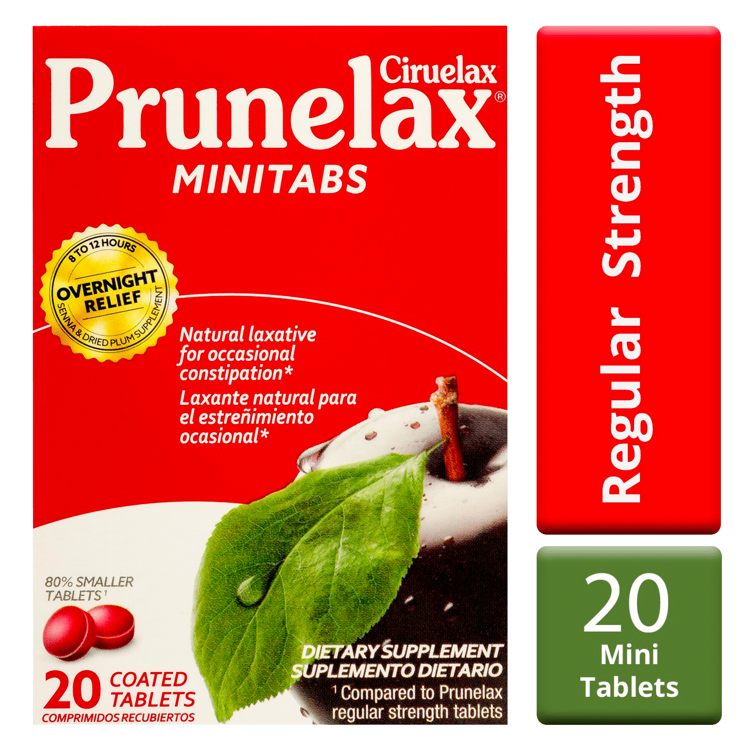 Prunelax Ciruelax Minitab’s Natural Laxative Coated Tablets, 20 Count ...