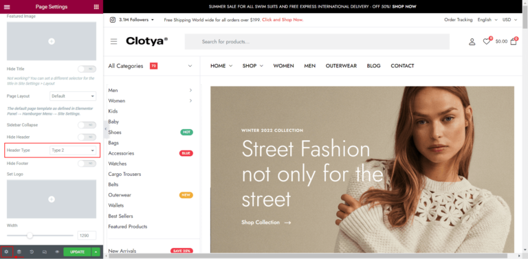 How to change header type from elementor editor? - KlbTheme - Premium ...