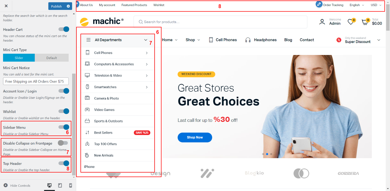 Header Settings - KlbTheme - Premium WordPress Themes