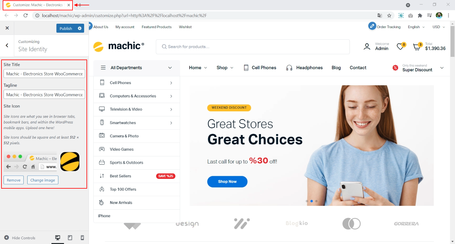 Site Identity Settings - KlbTheme - Premium WordPress Themes